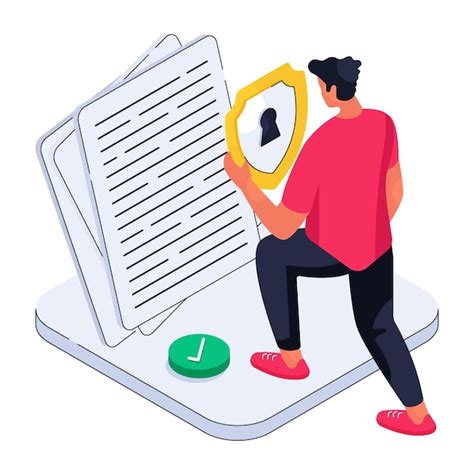 Premium Vector An Illustration Design Of Secure File