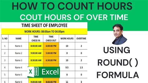 How To Calculate Working Hours In Microsoft Excel Youtube