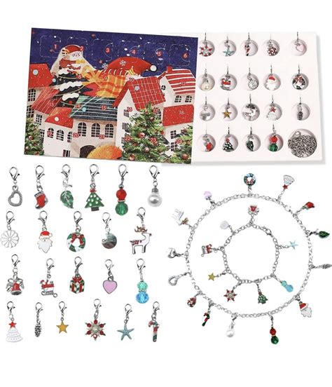 Адвент календар Різдво Новий Рік Dzy тематичний виготовлення браслетів для дівчаток фото