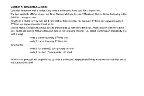 solved question 4 10 points clo4 [c3] consider a network