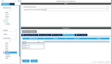 Stm32之hal库 使用stm32cubemx配置串口dma发送数据时不开启串口中断只发送一次数据。stm32串口dma只能发送一次 Csdn博客