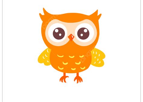 Búho Lindo De Dibujos Animados Naranja Png Búho Encantador Búho
