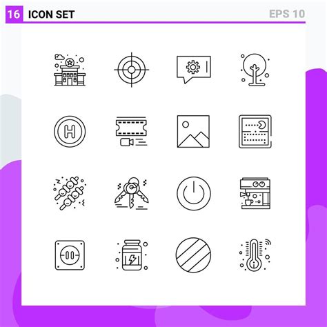 16 Universal Outlines Set For Web And Mobile Applications Animation