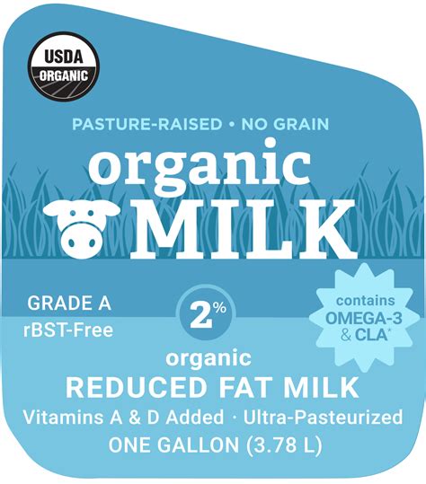 Product Great Value Milk Label