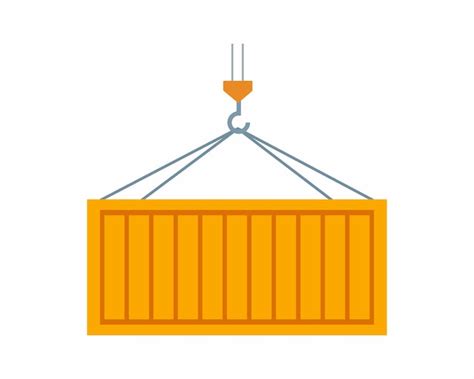 물류 컨테이너 상자화물 운송 및 물류 개념 프리미엄 벡터