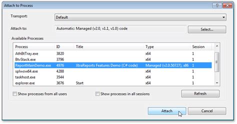 Using Visual Studio For Script Debugging In Xtrareports