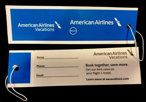 American Airlines Luggage Tags 3 Tags Total Fast And Easy Have A Great