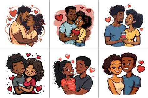 4 African American Valentines Day Sublimation Designs And Graphics