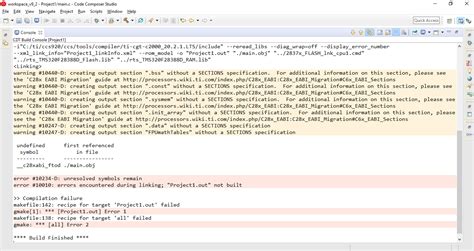 compiler tms320f28388d unable to compile trigonometric functions from a custom made ram run