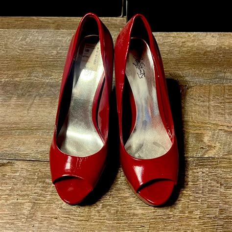 City Streets Shoes Red Heels Pumps Stiletto Open Toe Poshmark