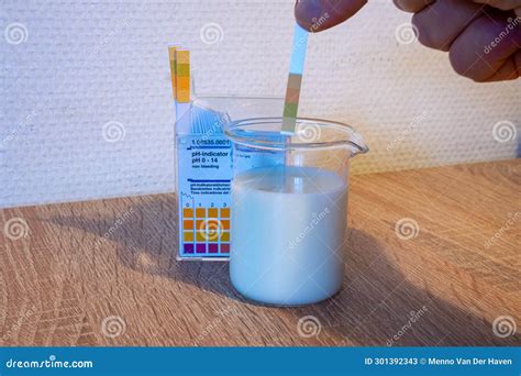 Determination Of The Acidity Using A PH Strip Stock Image Image Of Measure Acid