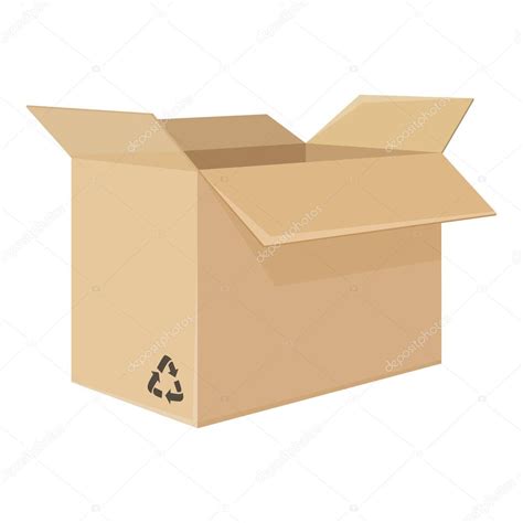 Ilustraci N Plana Simple Vectorial De Caja De Cart N Abierta