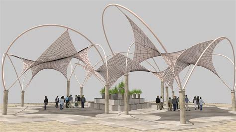 Plaza Hoop Frame Canopy 150820 3d Warehouse Architecture Design