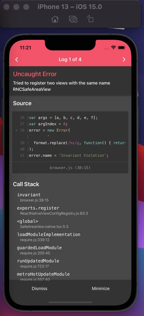 React Native Error Tried To Register Two Views With The Same Name Rnsscreenstack Fırat Dİkmen