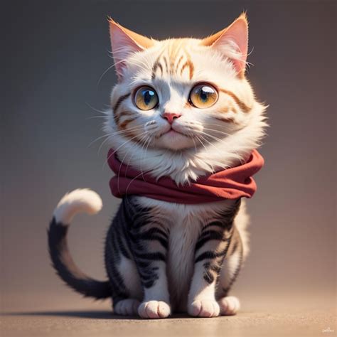 Premium Photo Cute Kitty Isolated No Background Portrait