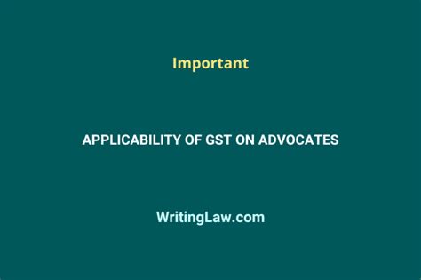 How To Apply For Gst And Its Applicability On Advocates