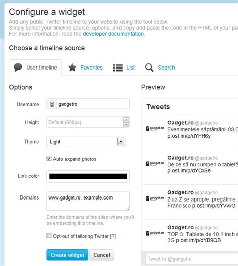 Twitter lansează un nou widget pentru introducerea stream ului în site