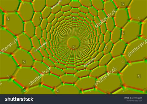 Carbon Nanotube 3d Illustration Showing Hexagonal Stock Illustration 2169972285 Shutterstock