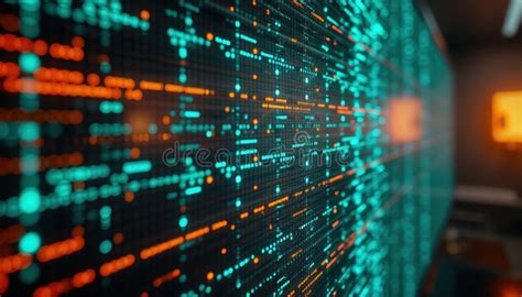Futuristic Digital Wall Displays Data Streams Abstract Tech Background