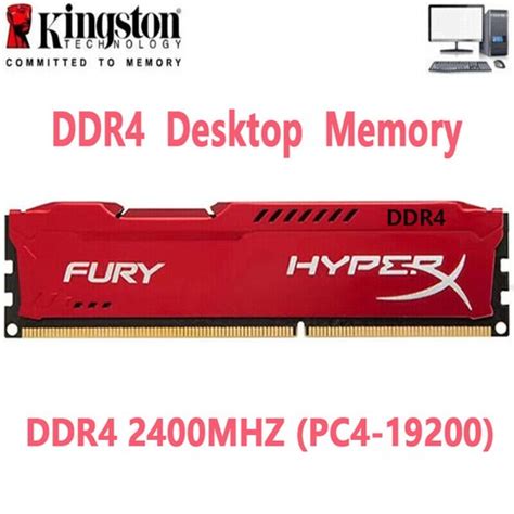 Hyperx Fury Ddr4 16gb 1x16gb 2400 Pc4 19200 Desktop Ram Memory Dimm 288pin 1 2v Ebay