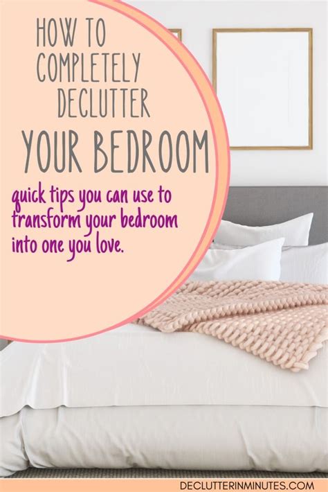Declutter A Bedroom In Just Minutes A Day Step By Step Bedroom Decluttering Tips Remove The