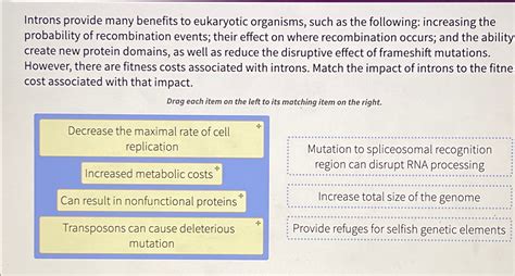solved introns provide many benefits to eukaryotic