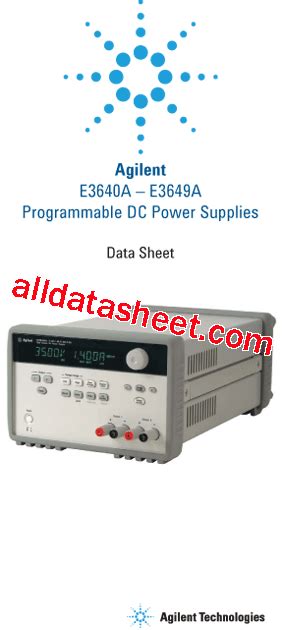 E A Datasheet PDF Agilent Hewlett Packard E A Datasheet PDF Agilent Hewlett Packard