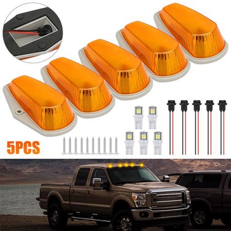 5 Piezas Para Ford F150 F250 F350 1973 1997 Techo Cabina Luces Marcador