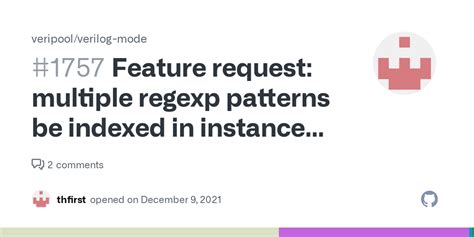 Feature Request Multiple Regexp Patterns Be Indexed In Instance Name
