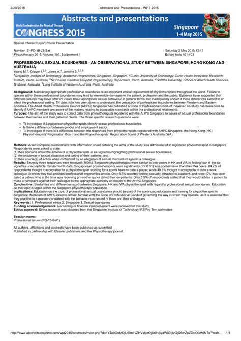 PDF Professional Sexual Boundaries An Observational Study Between Singapore Hong Kong And