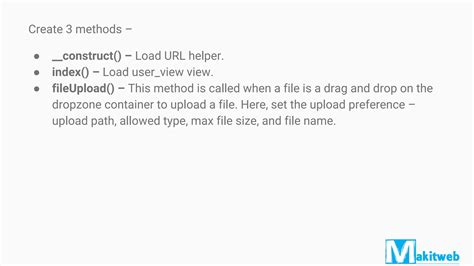 Drag And Drop File Upload With Dropzone In Codeigniter Ppt Free