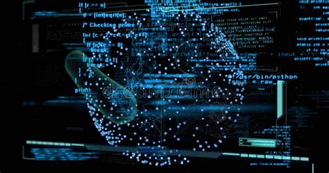 Digital Data And Molecular Structure Image Over Programming Code And