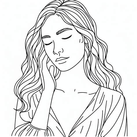 28 Раскраска женщина принт милый