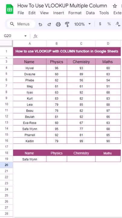 Pk An Excel Expert On Linkedin How To Use Vlookup With Column
