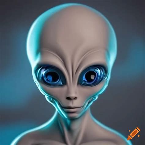 Beautiful Alien With Blue Eyes On Craiyon