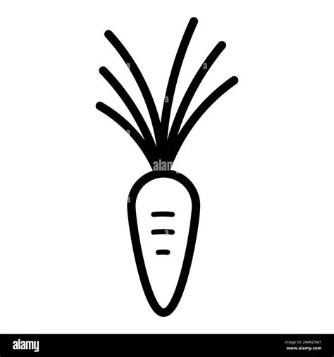 Black Vector Carrot Icon On White Background Stock Vector Image And Art Alamy