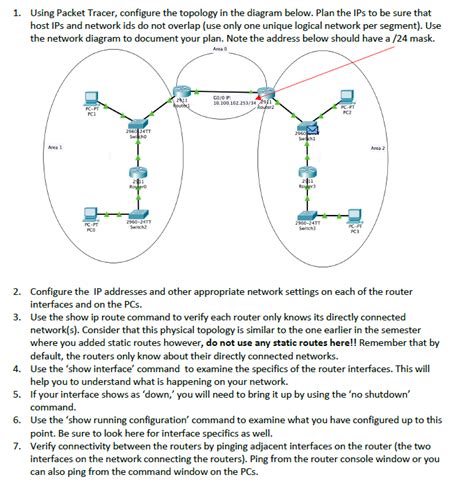 Solved Using Packet Tracer Configure The Topology In The Chegg Com