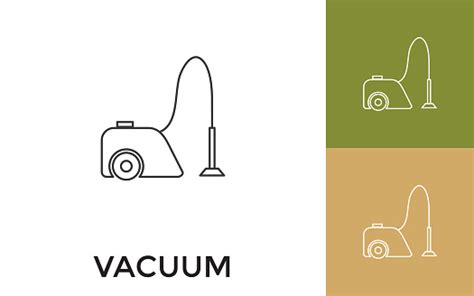 제목으로 편집 가능한 진공 얇은 선 아이콘입니다 모바일 응용 프로그램 웹 사이트 소프트웨어 및 인쇄 미디어에 유용합니다 가사 집안일에 대한 스톡 벡터 아트 및 기타 이미지