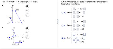 solved find a formula for each function graphed below a