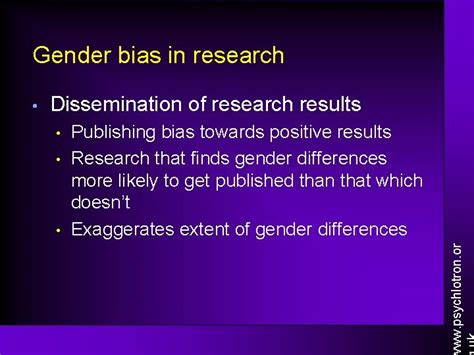 Gender Bias In Psychology Types Of Bias Bias