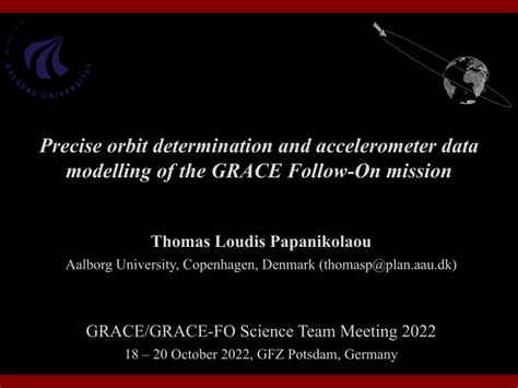 Pdf Precise Orbit Determination And Accelerometer Data Modelling Of