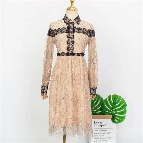 Осеннее кружевное платье для женщин Del Luna отель та же леди Iu