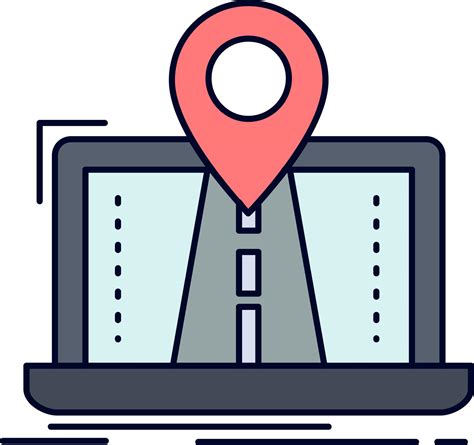 Navigation Map System Gps Route Flat Color Icon Vector 15054979 Vector Art At Vecteezy