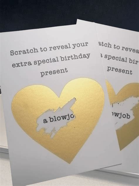 1pc Hilarious Birthday Scratch Card For Hubbybf Naughty V Day T