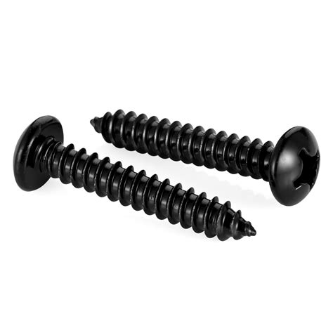 6 X 1 1 4 Pan Head Self Tapping Screw Pan Head Sheet Metal Screws Wood Screws Black Finish