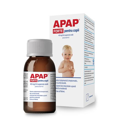 Apap Forte Pentru Copii 40 Mg Ml Suspensie Orală 85 Ml Farmacia