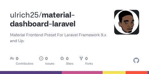 Github Ulrich25material Dashboard Laravel Material Frontend Preset