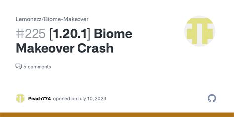Biome Makeover Crash Issue Lemonszz Biome Makeover Github