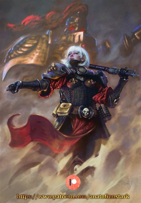 Adepta Sororitas And Adeptus Custodes Warhammer 40k Drawn By Anato