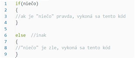 Programová Konštrukcia Podmienky Else